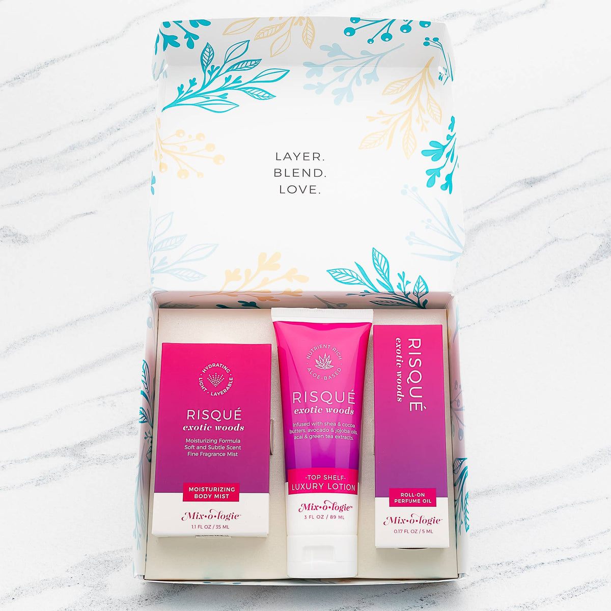 Womens T Set Trio Box Risque Exotic Woods Scent Whiskey Rose Co