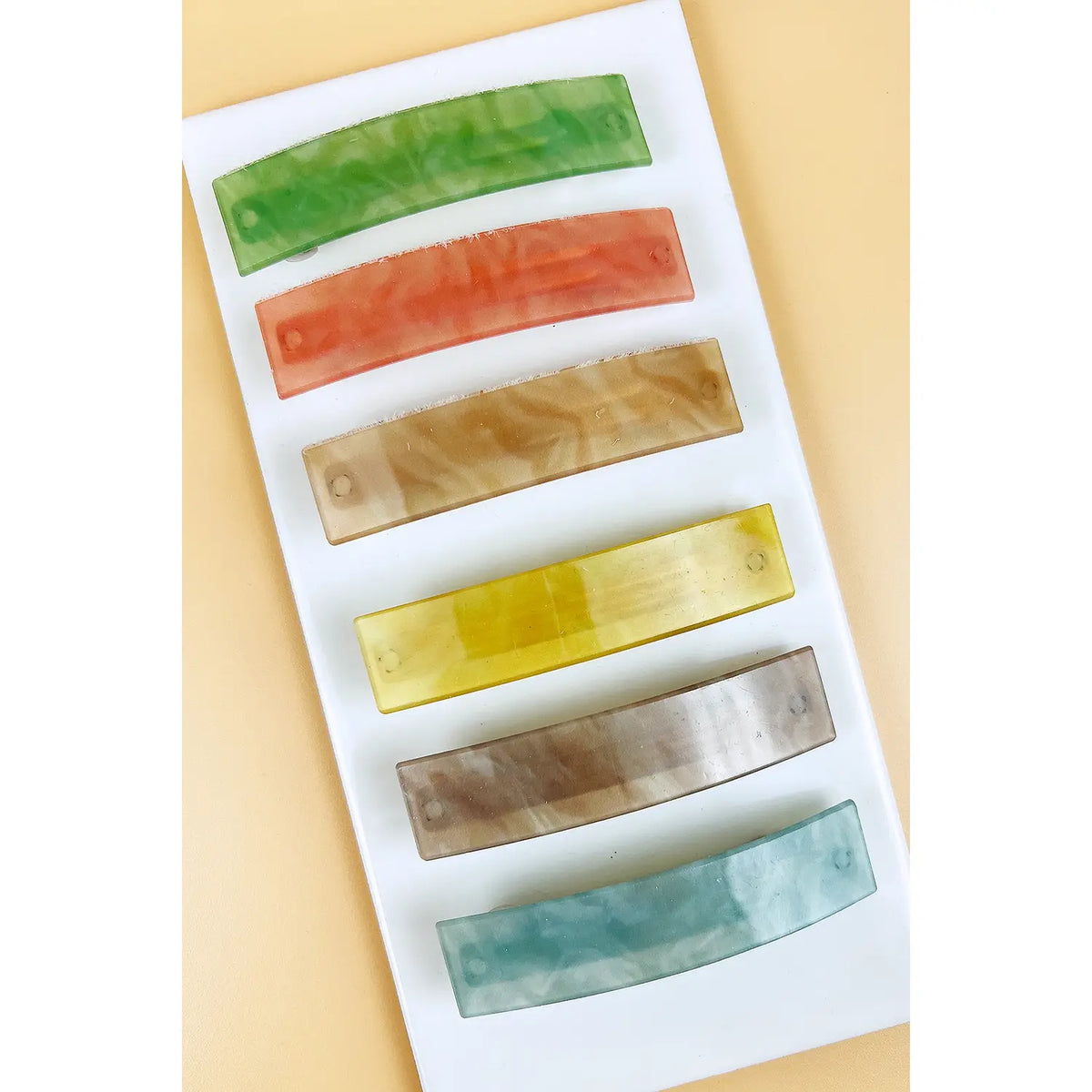 Rectangular Acrylic Barrette (6 Colors) – Whiskey Rose Co.